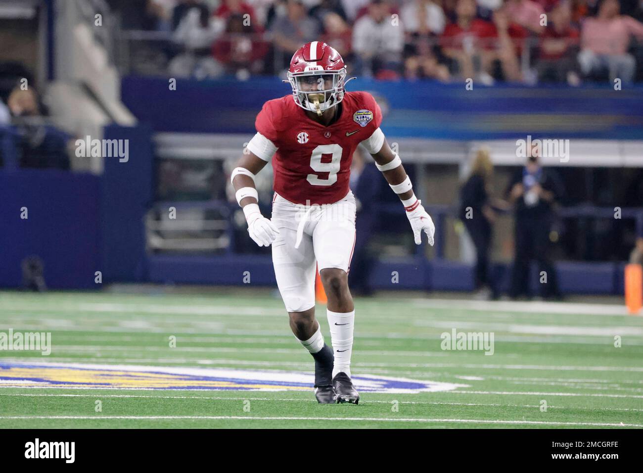 Alabama defensive back Jordan Battle (9) defends during the Cotton Bowl ...