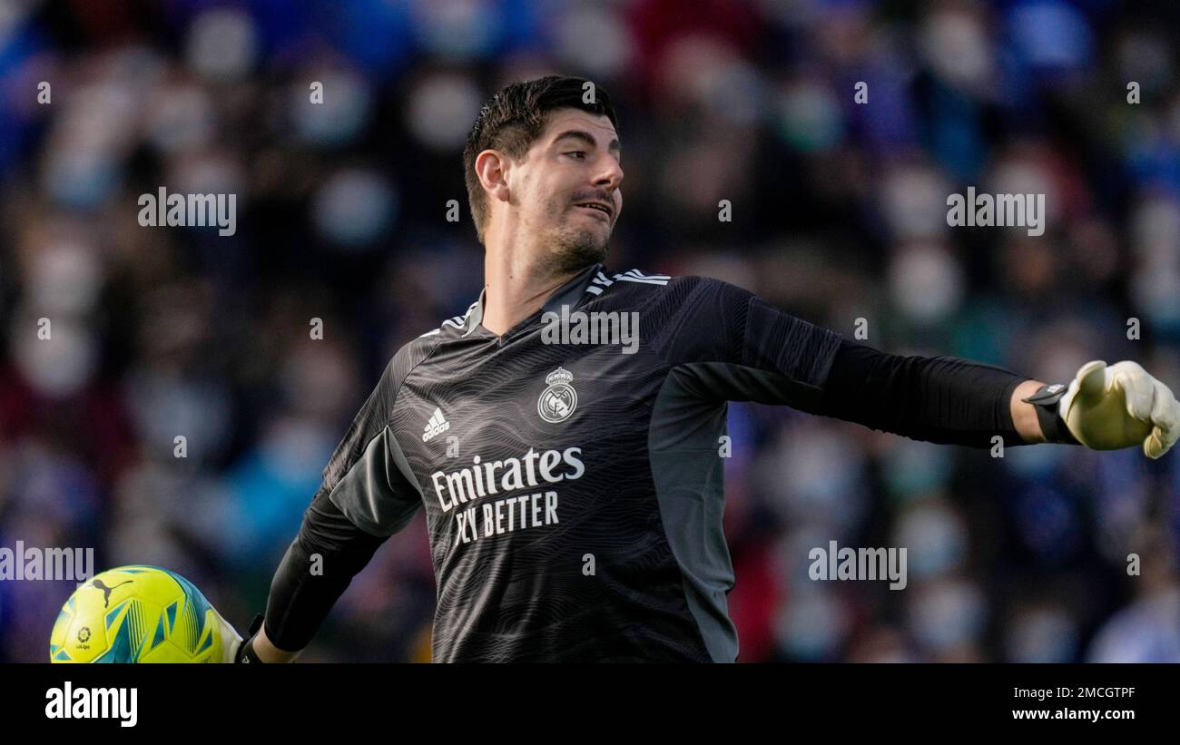 Real Madrid's goalkeeper Thibaut Courtois during the La Liga soccer ...