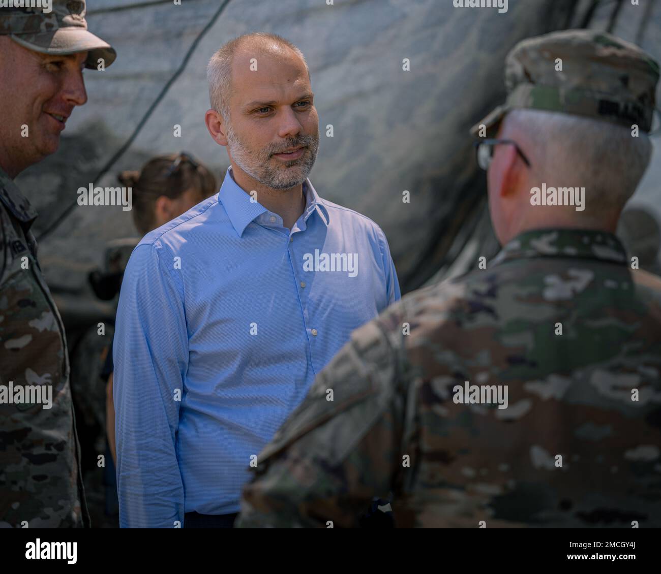 Slovak MoD Director General for Policy Martin Sklenar speaks to U.S ...
