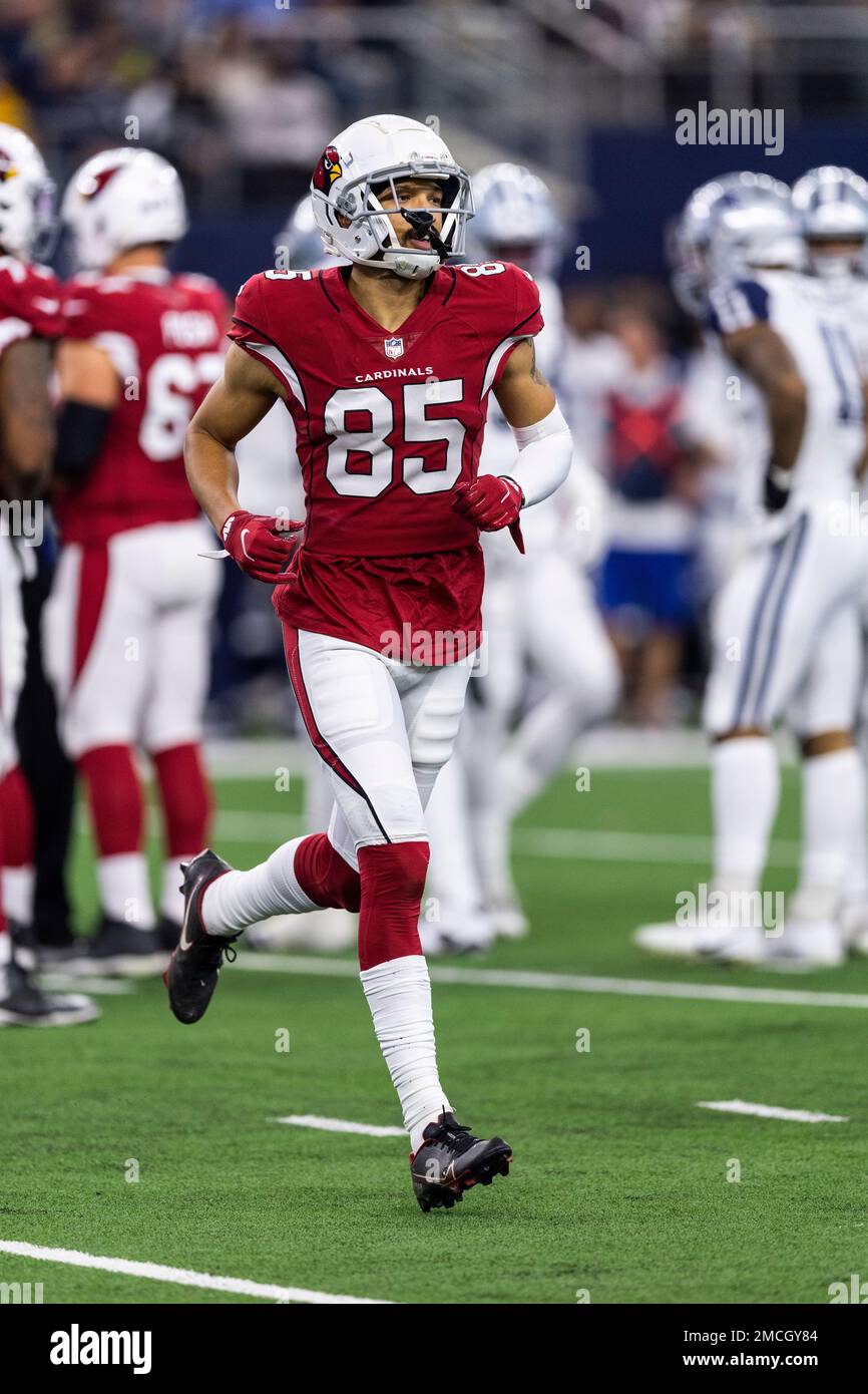 Arizona Cardinals wide receiver Antoine Wesley (85) jogs off the field ...