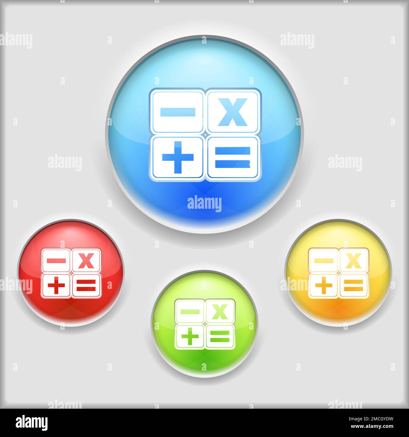 Abstract icon of a calculator, vector eps10 illustration Stock Vector ...