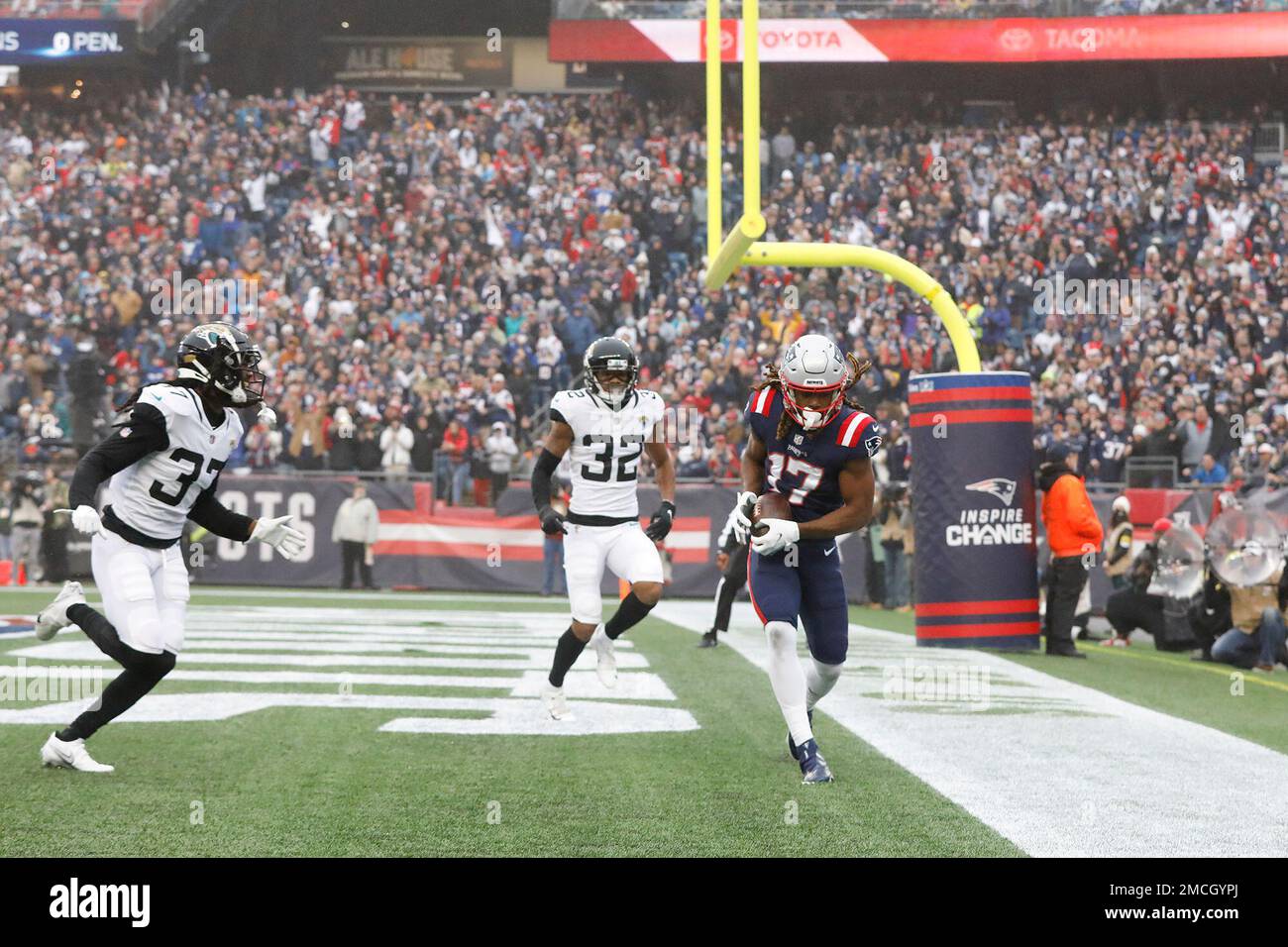 New England Patriots Kristian Wilkerson, right, against Jacksonville ...