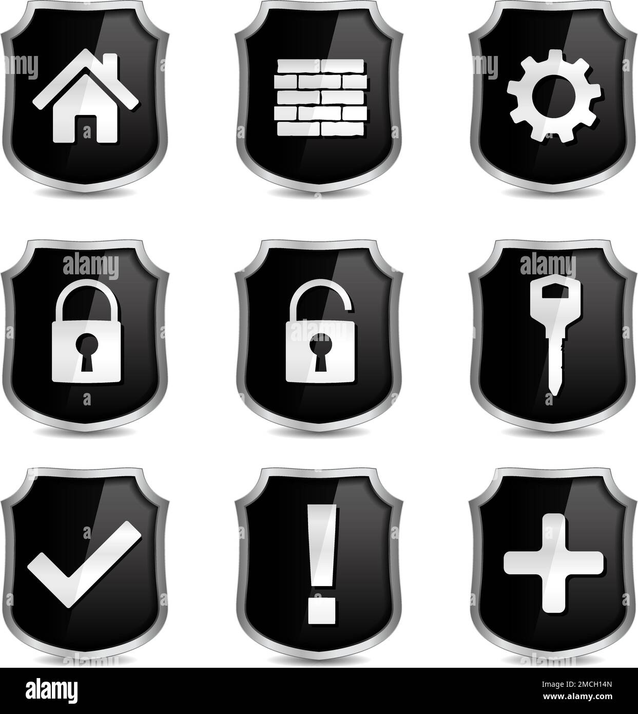 Set of security icons, vector eps10 illustration Stock Vector Image ...
