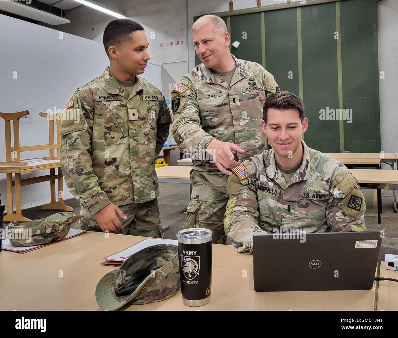 Cadet Jorge Aparicio, (left) from the University of Puerto Rico ...