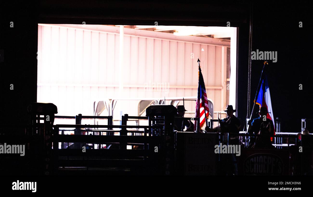 The 1st Cavalry Division Honor Guard carries the colors to kick off the ...