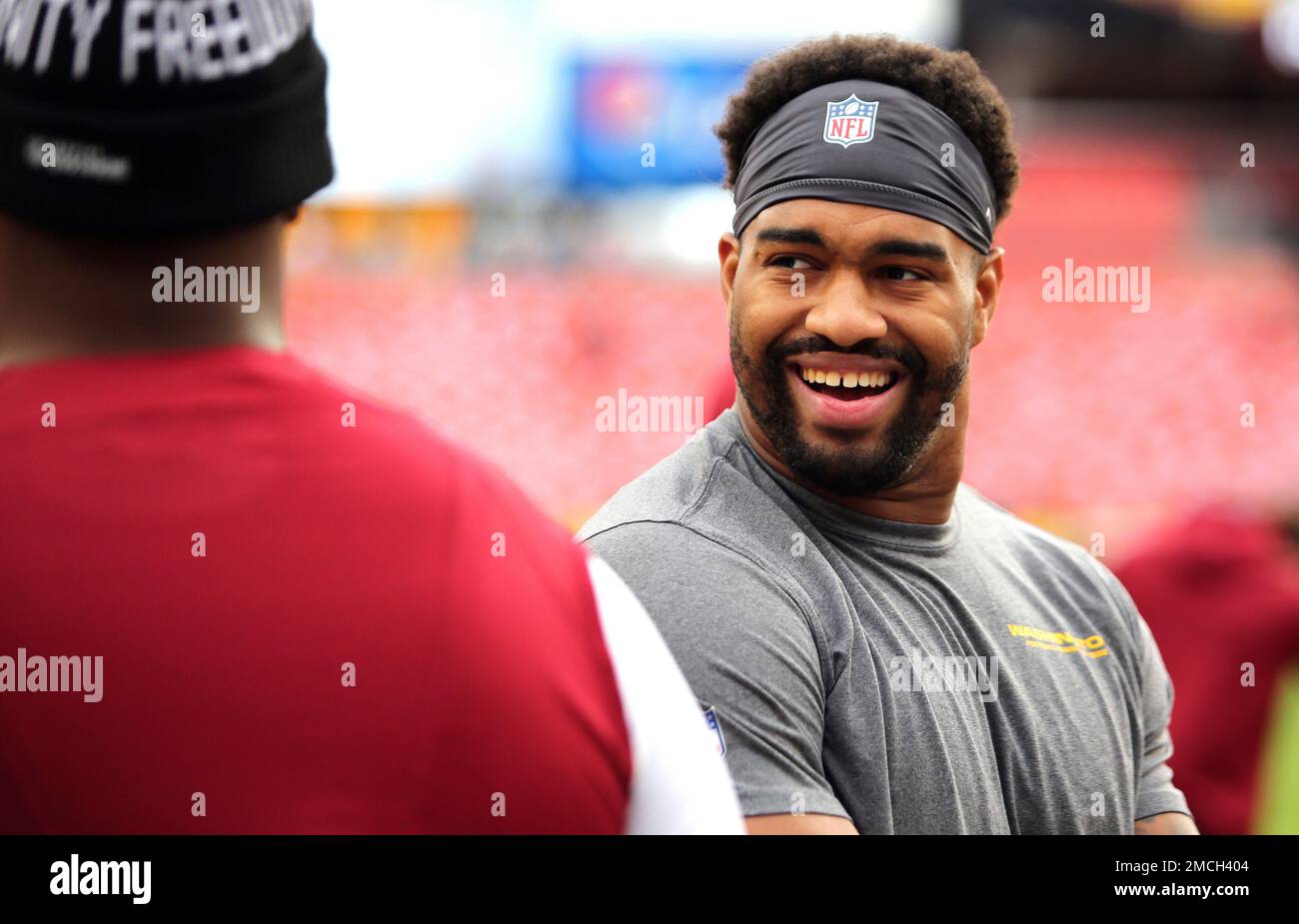 Washington Football Team defensive tackle Jonathan Allen (93) smiles ...