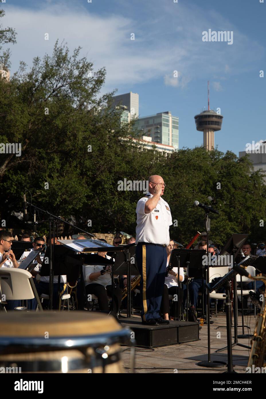 U.S. Army Chief Warrant Officer 4 Jared DeLaney, commander and band ...