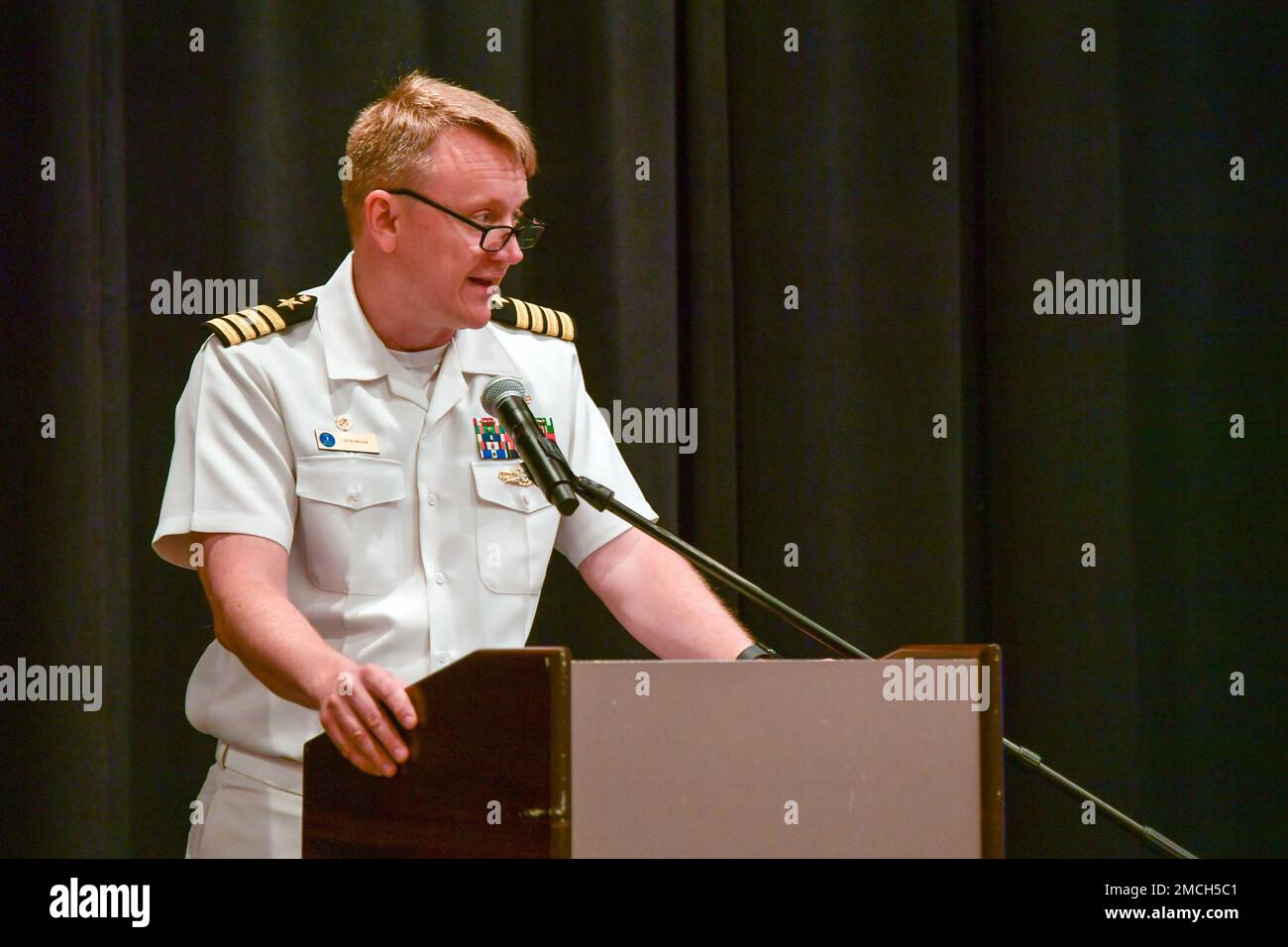 NORFOLK, Va. (July 2, 2022) – Capt. Seth Mille, DDG 51 program manager ...
