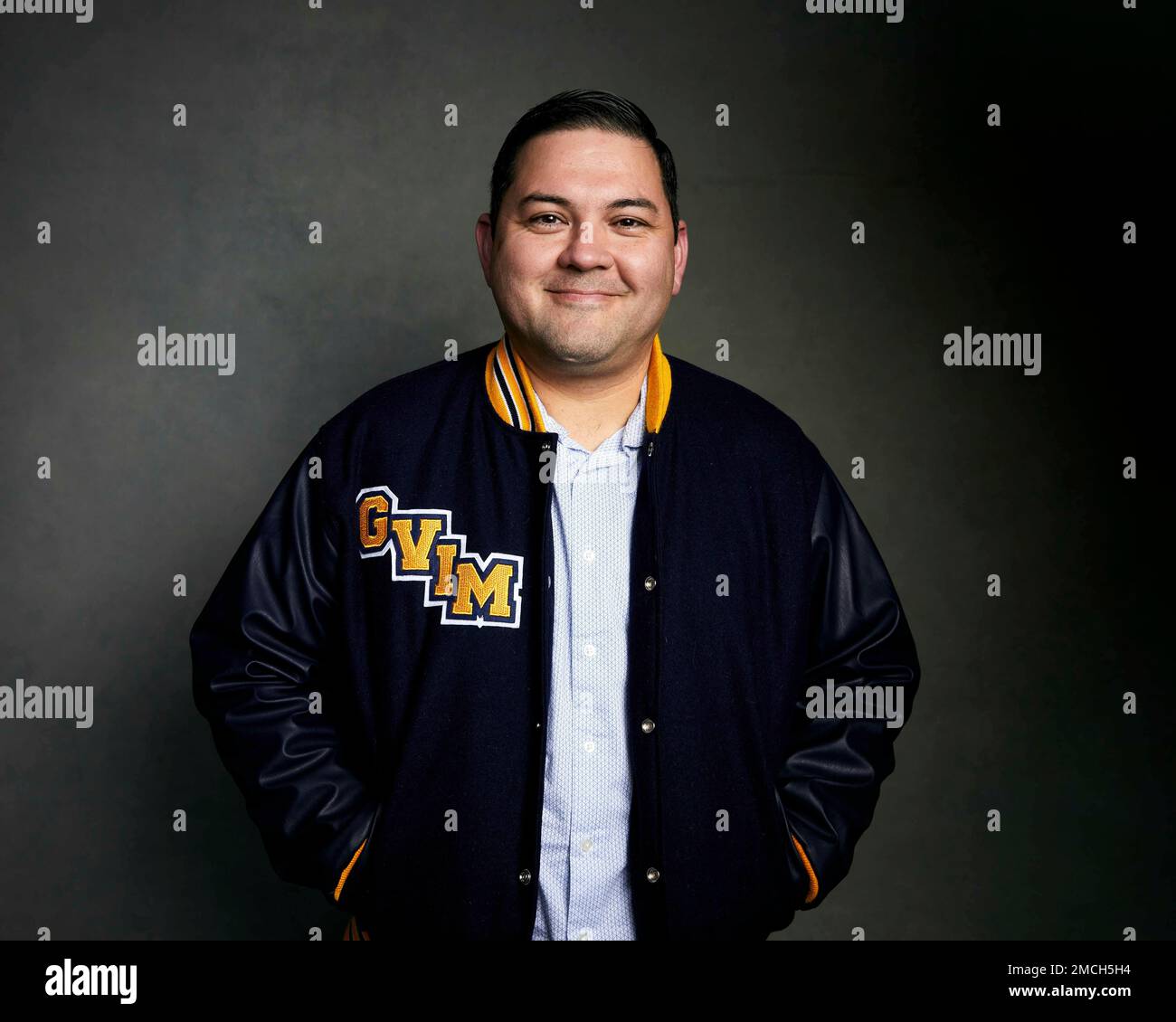 Film subject, coach Abel Acuna, poses for a portrait to promote the film "Going Varsity in ...