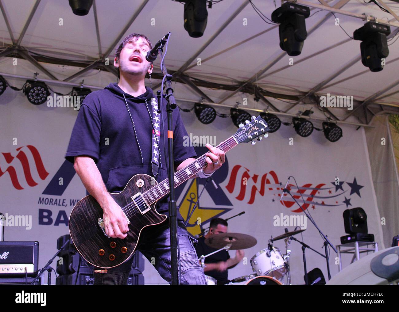 220702-N-FB203-0027 MANAMA, Bahrain (July 02, 2022) Lead vocalist Bryan ...