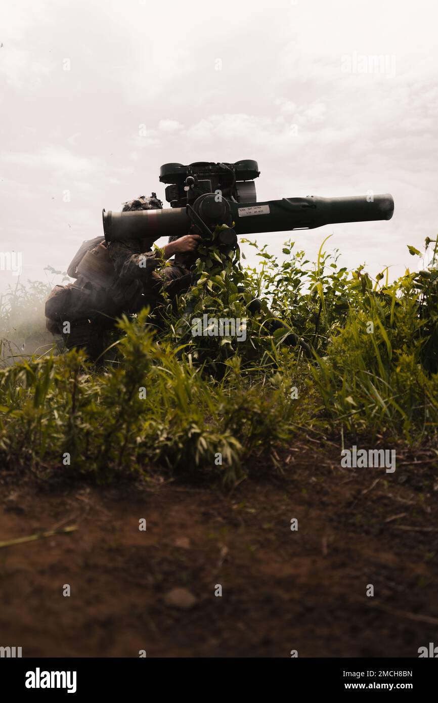 U.S. Marine Corps Cpl. Jonathan Powell, an anti-tank missile gunner ...