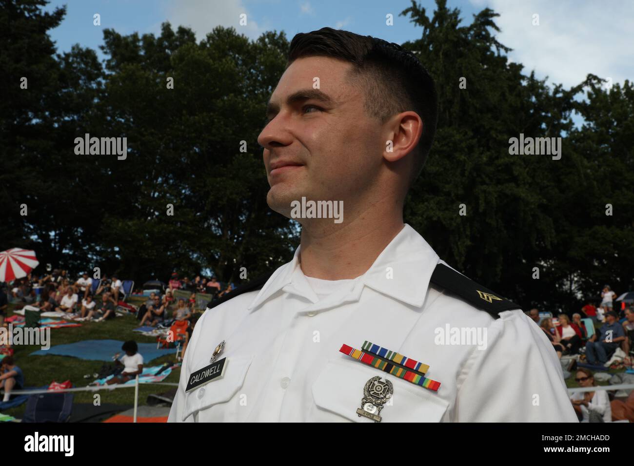 U.S. Army Reserve Sgt. Nathan Caldwell, a musician with the 208th Army ...