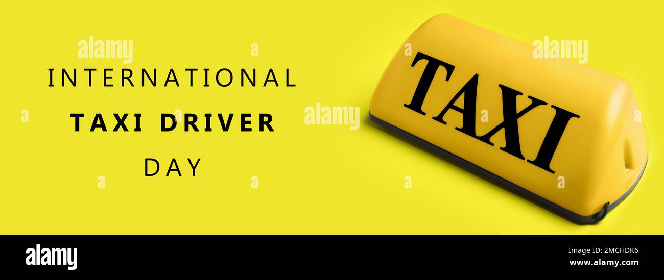 Taxi service banner driver hi-res stock photography and images - Alamy