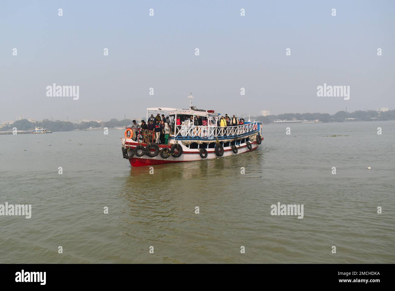 Kolkata, West Bengal, India. 21st Jan, 2023. People are traveling on ...