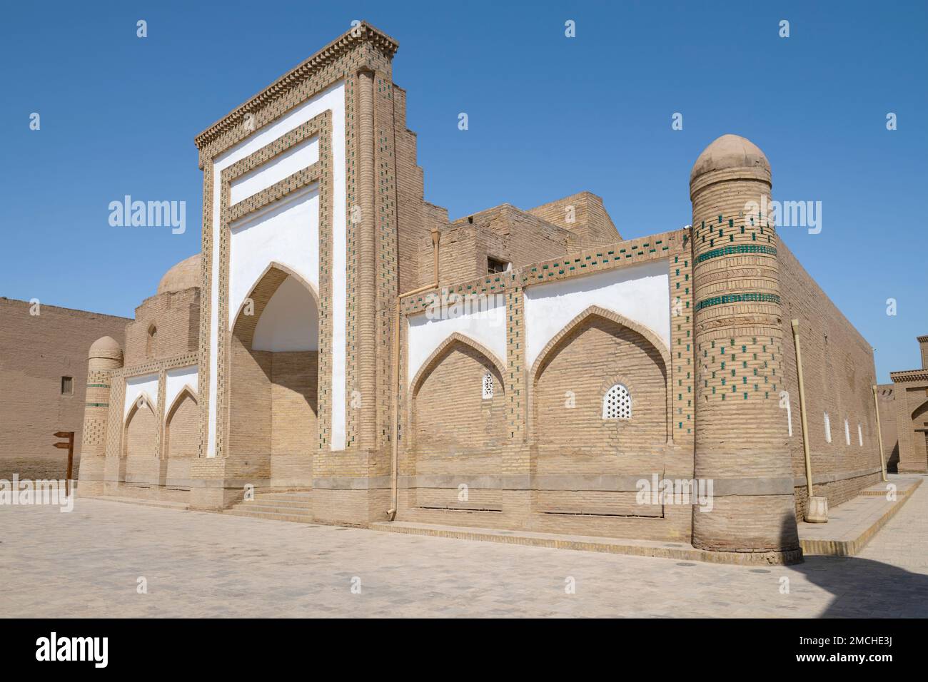 The building of the ancient Muhammad Amin Inak madrasah close-up on a ...