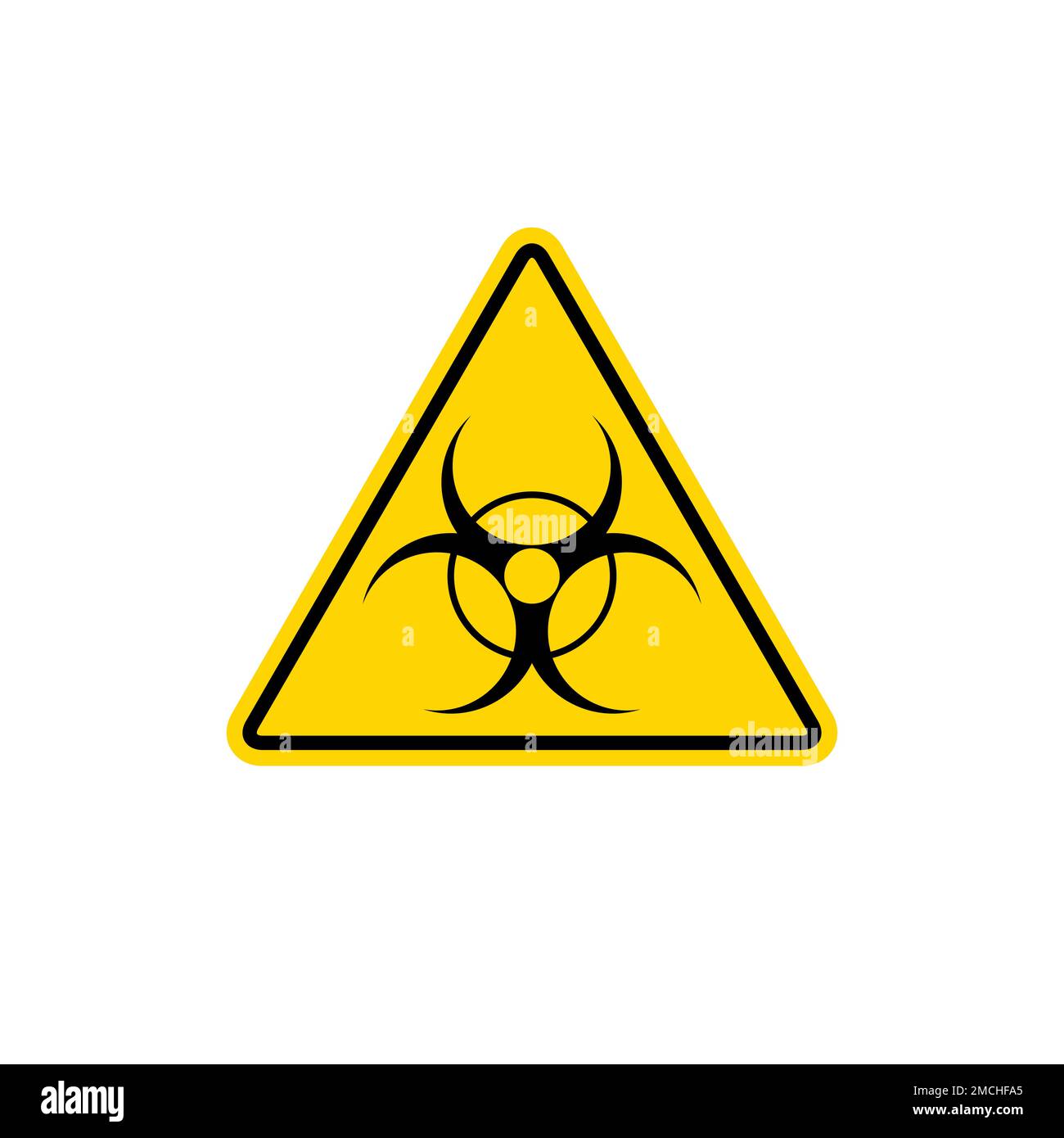 Biohazard sign, symbol of biological threat alert. Flat illustration ...