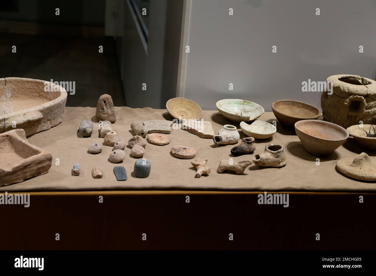 Recovered artifacts are displayed at the Iraqi National Museum in Baghdad, Iraq, Thursday, Dec ...