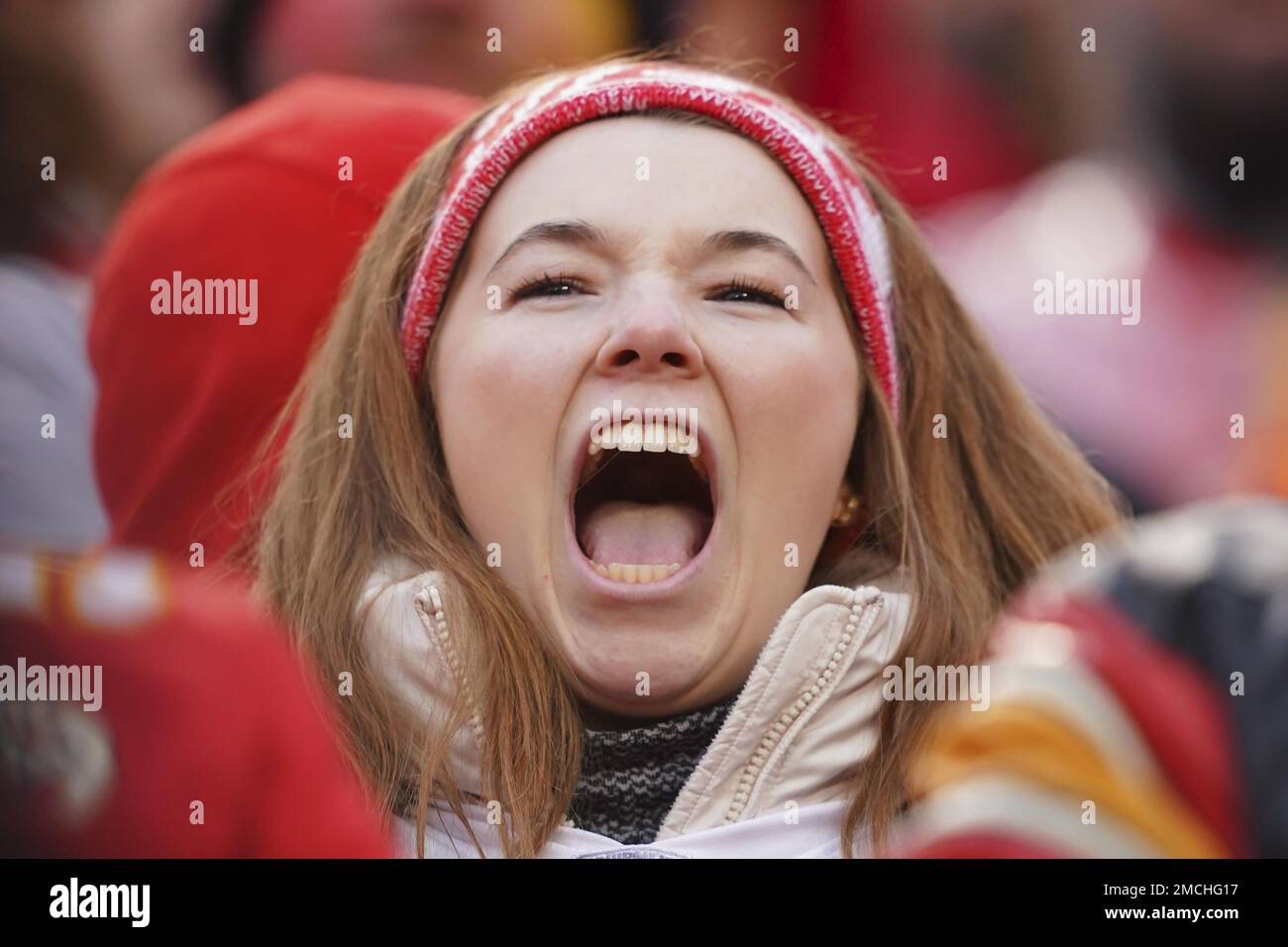Kansas City, United States. 21st Jan, 2023. A Kansas City Chiefs fan ...