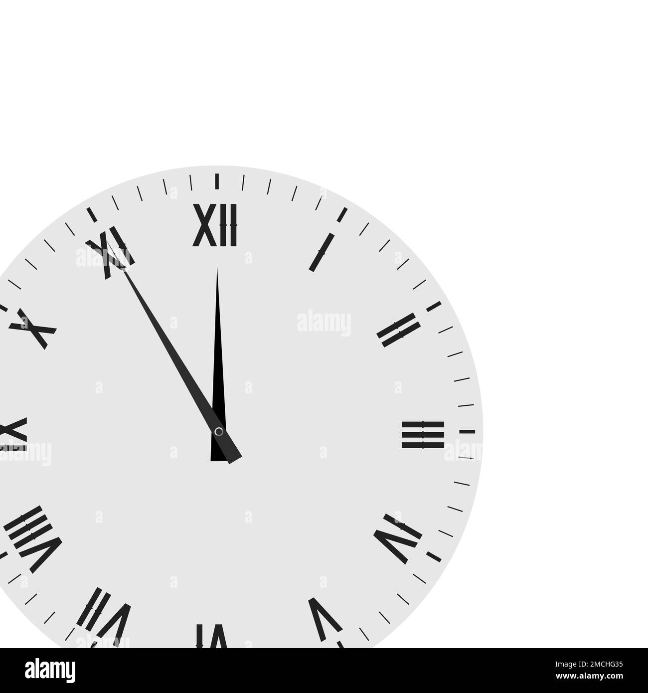 Classic dial with Roman numerals. Flat illustration isolated on white ...