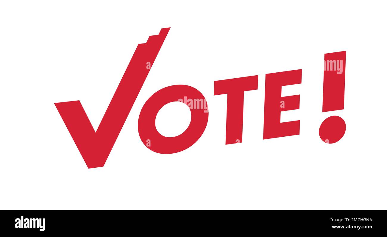 Vote slogan. American elections. Flat illustration isolated on white ...