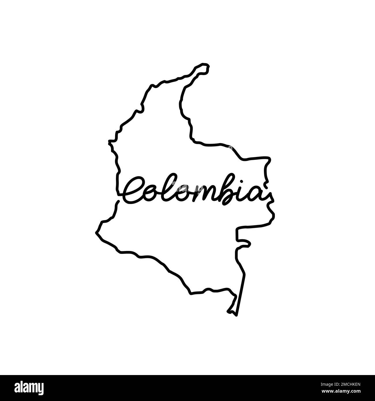 Map Outline Of Colombia