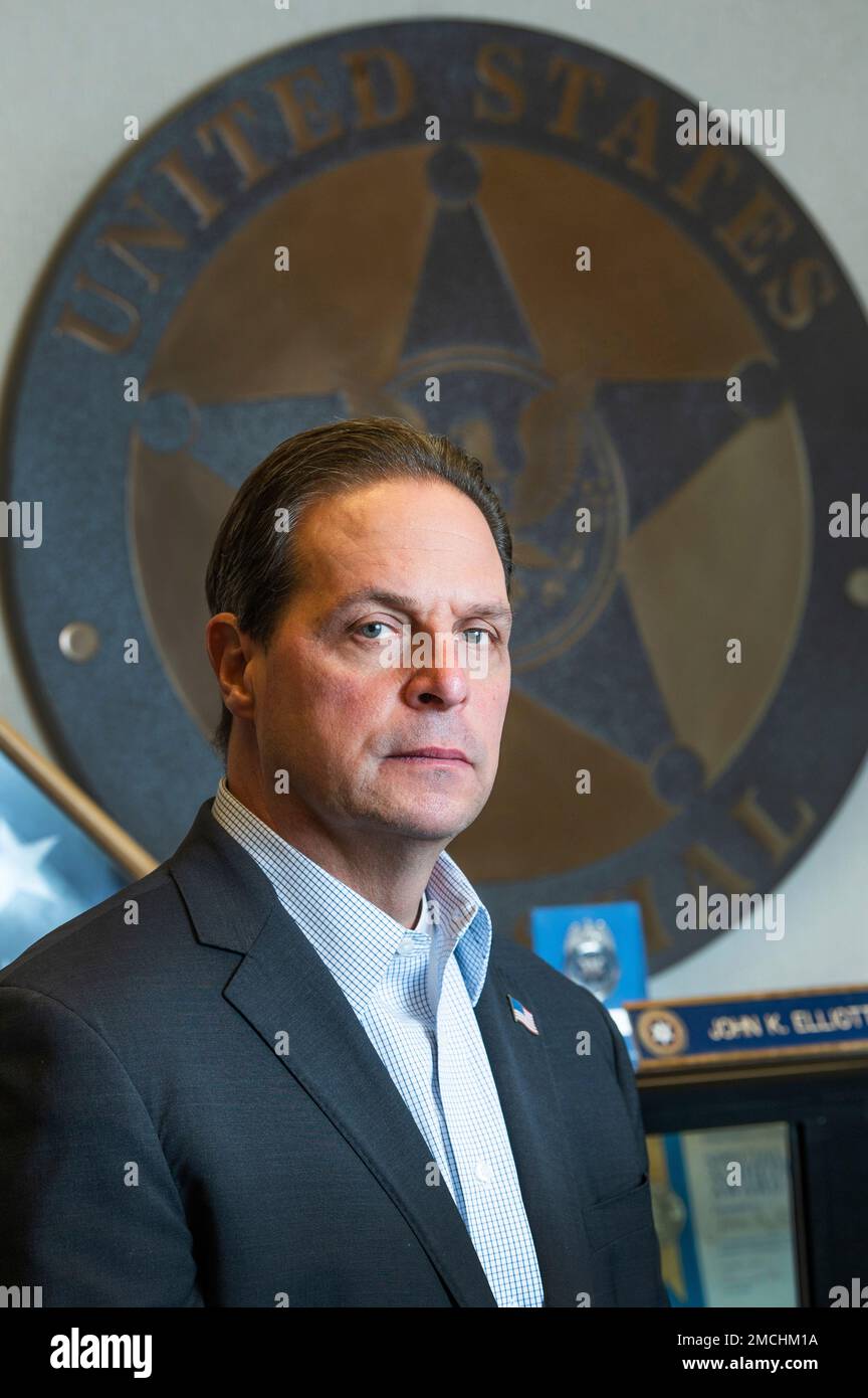 U.S. Marshal Peter J. Elliott poses for a photo on Dec. 16, 2021 in the ...