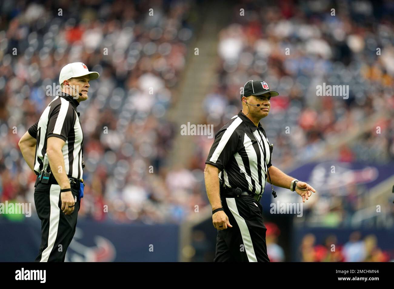 NFL official, referee Clay Martin (19) and umpire Fred Bryan (11 ...