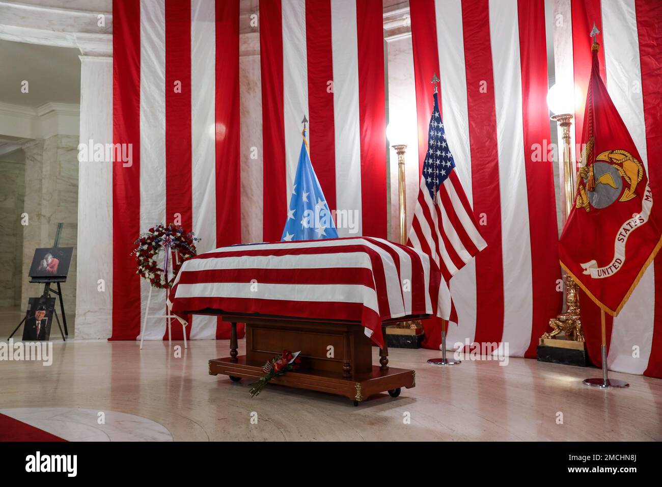 The West Virginia State Memorial services for U.S. Marine Corps CWO4 ...
