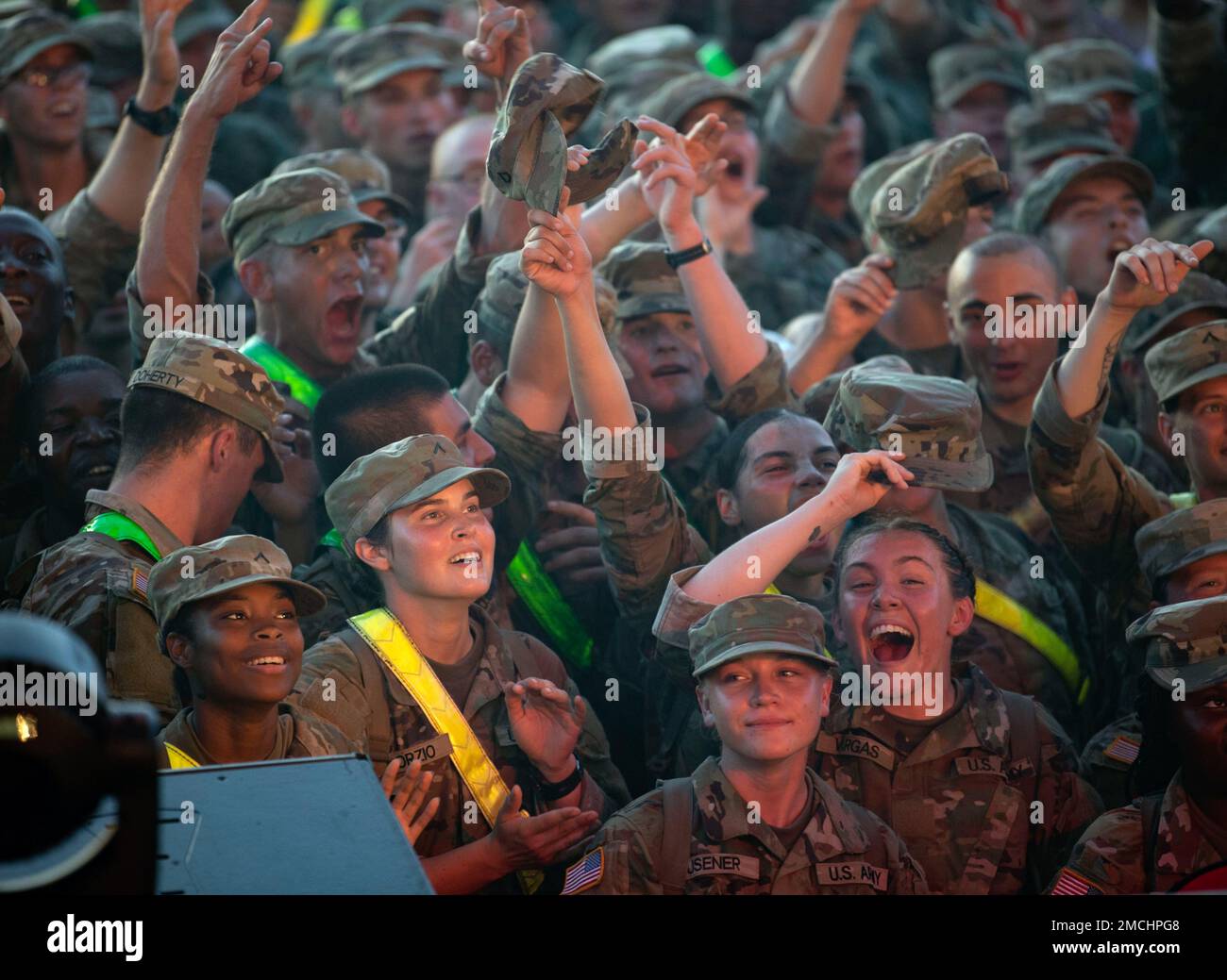 Basic Combat Trainees sing along during musical acts on Fort Jackson ...
