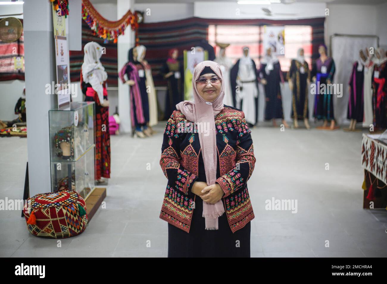 Gaza Palestine 19th Jan 2023 Suhaila Shaheen 60 Poses For A Photo gaza-palestine-19th-jan-2023-suhaila-shaheen-60-poses-for-a-photo
