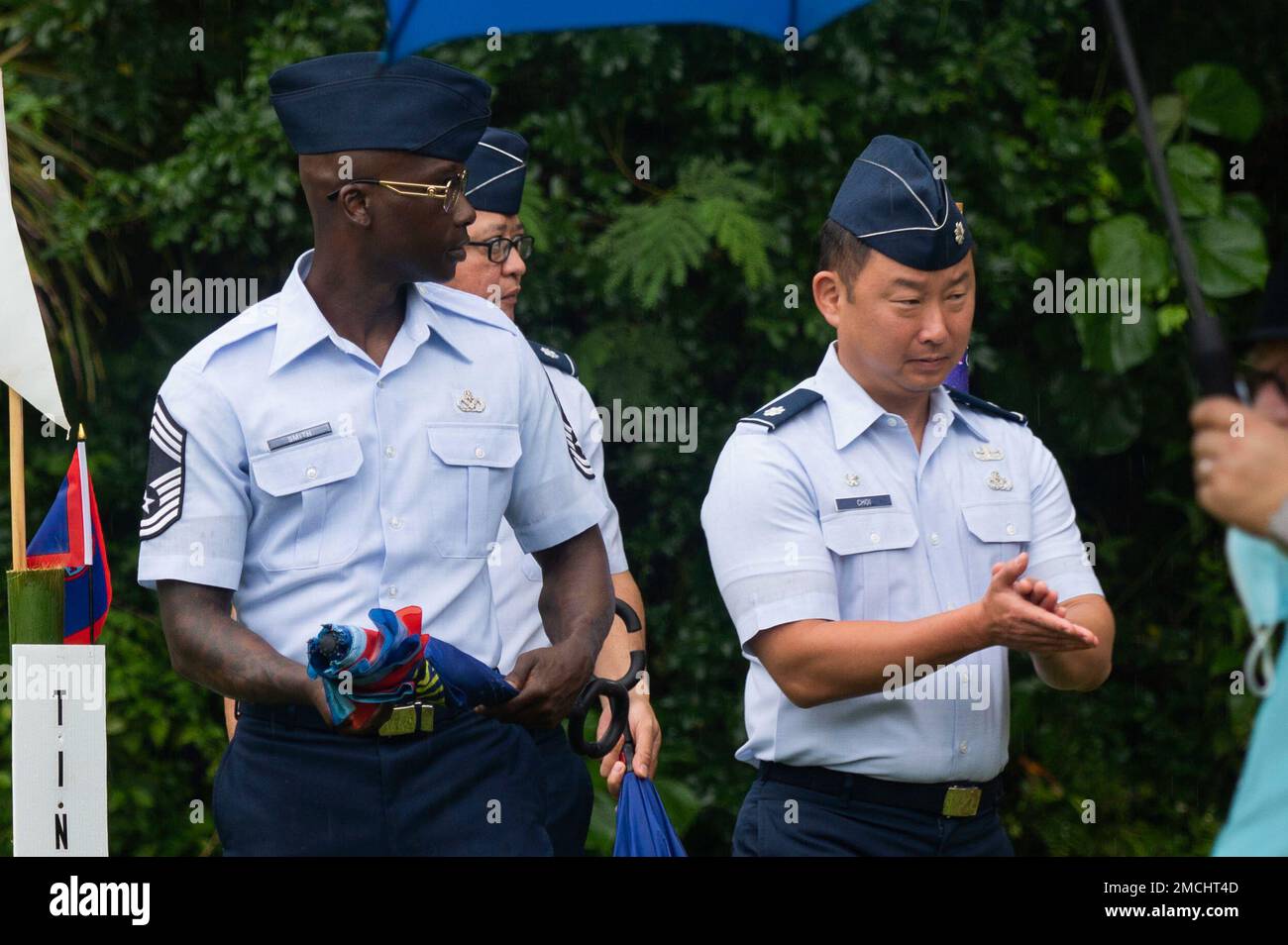 U.S. Air Force Lt. Col. Peter Choi, commander of the 36th Civil ...