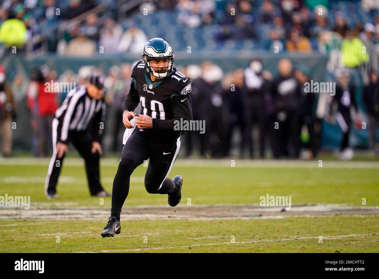 Philadelphia Eagles quarterback Gardner Minshew plays during an NFL ...