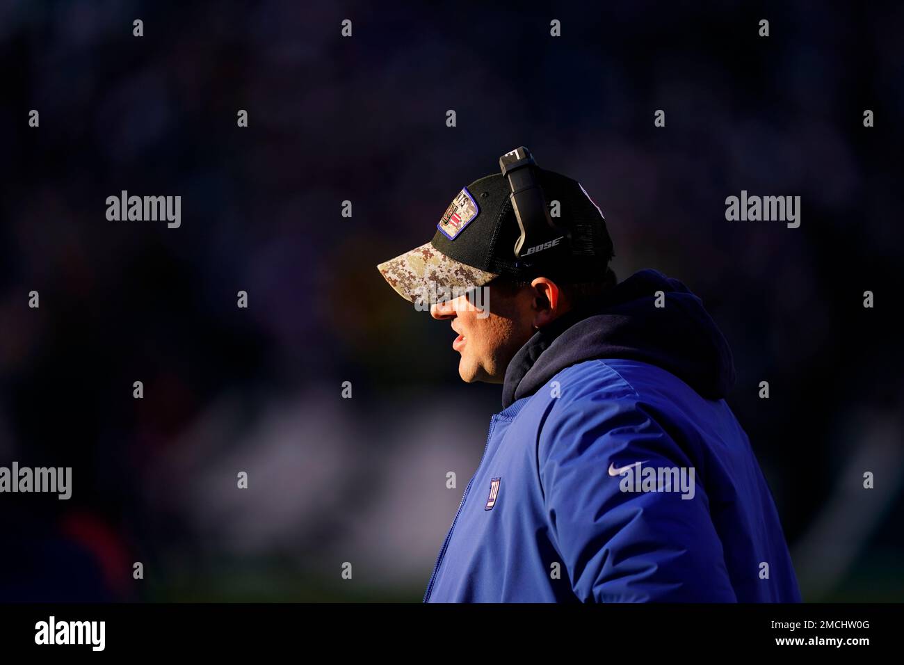 New York Giants head coach Joe Judge during an NFL football game ...