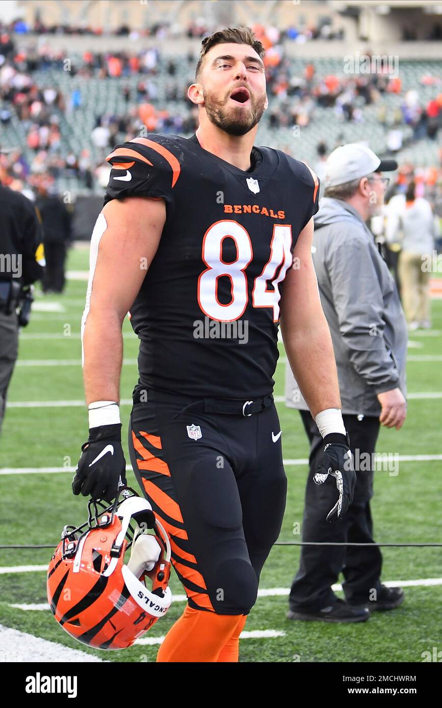 Cincinnati Bengals tight end Mitchell Wilcox (84) walks off the field ...