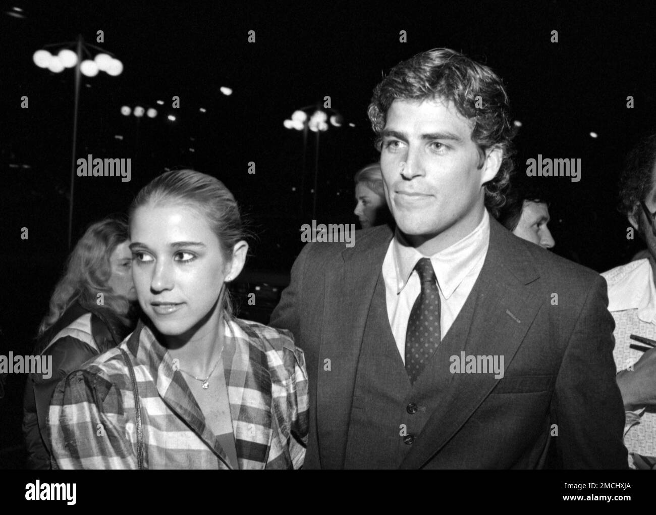 Ted McGinley and Victoria Vineyard at the ABC affiliates party at the ...