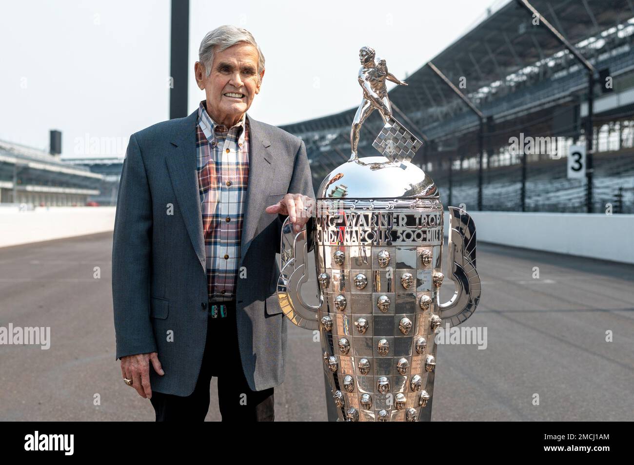 FILE - Four-time winner of the Indianapolis 500, Al Unser, poses with ...