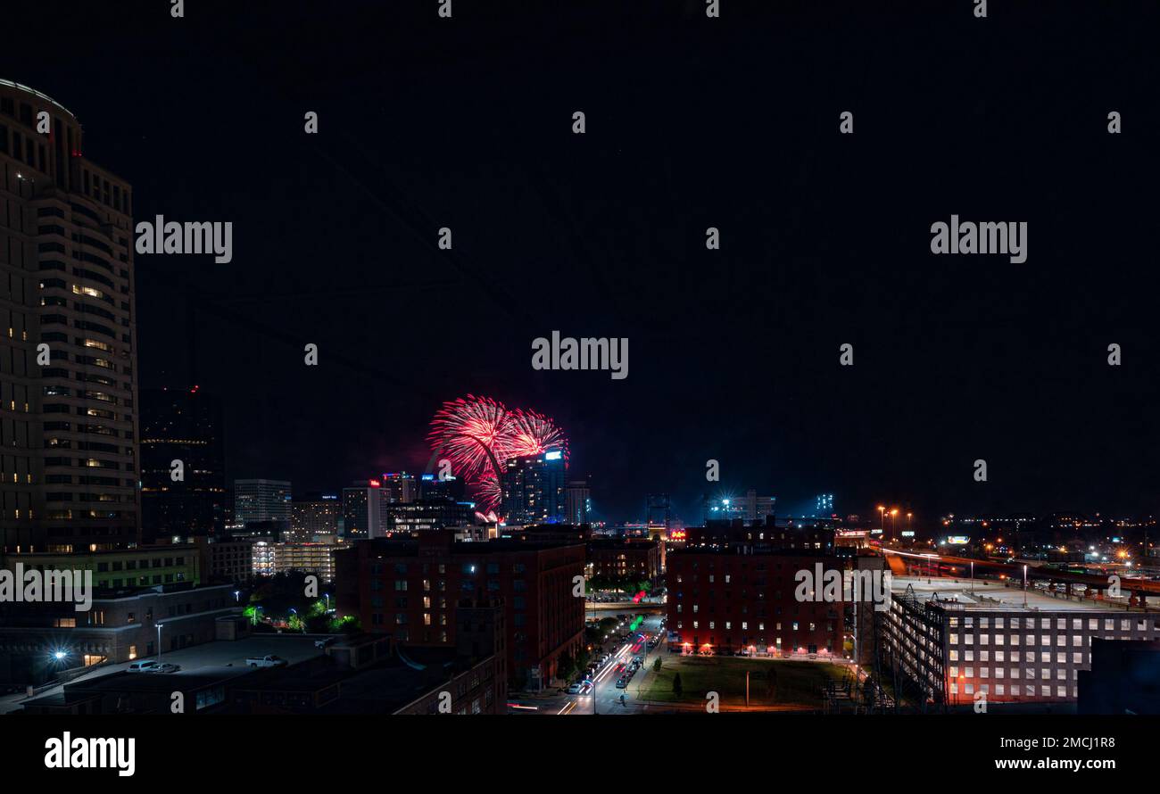 ST. LOUIS (July 4, 2022) Fourth of July fireworks erupt over the ...