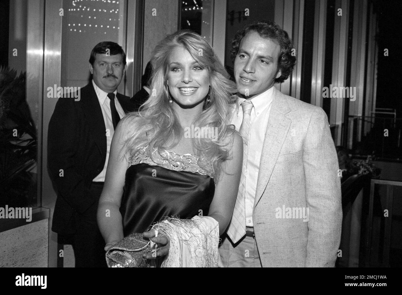 Heather Thomas and fiancee George Fortmuller at the ABC affiliates ...