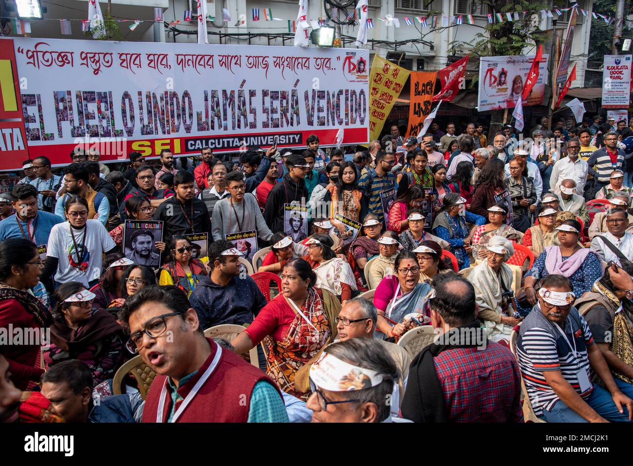 Kolkata, India. 21st Jan, 2023. Mass Felicitation program of Aleida ...