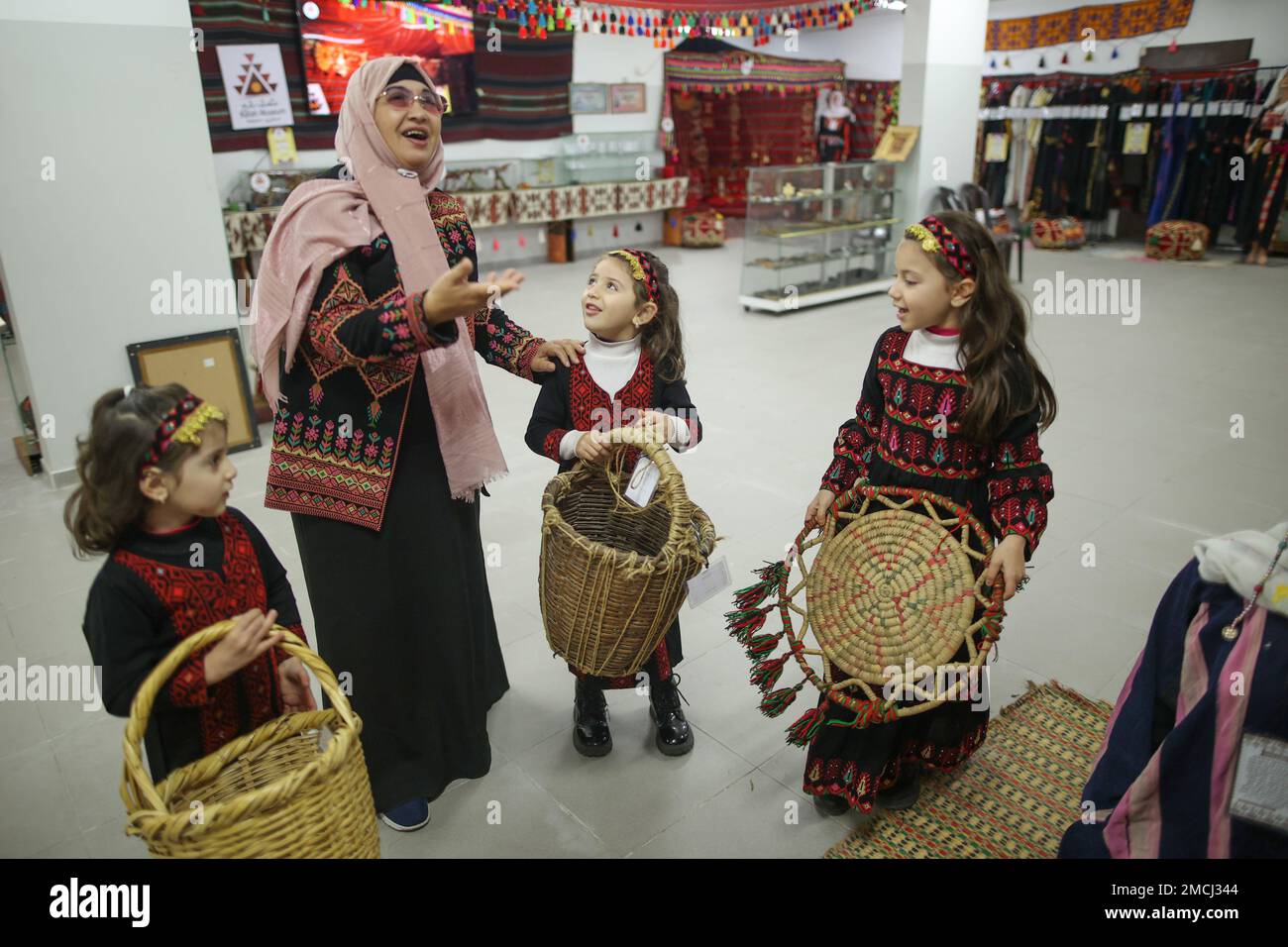 Gaza Palestine 19th Jan 2023 Suhaila Shaheen 60 Caressing Her gaza-palestine-19th-jan-2023-suhaila-shaheen-60-caressing-her