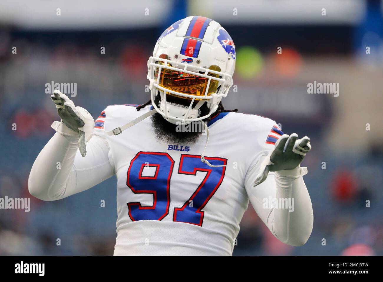 Buffalo Bills defensive end Mario Addison (97) prior to an NFL football ...