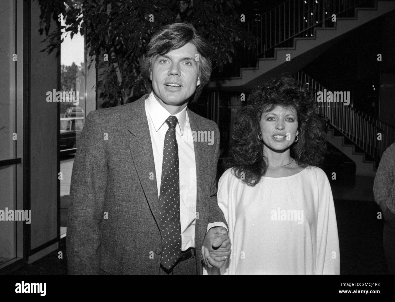 John Davidson and Rhonda Rivera at the ABC affiliates party at the ...