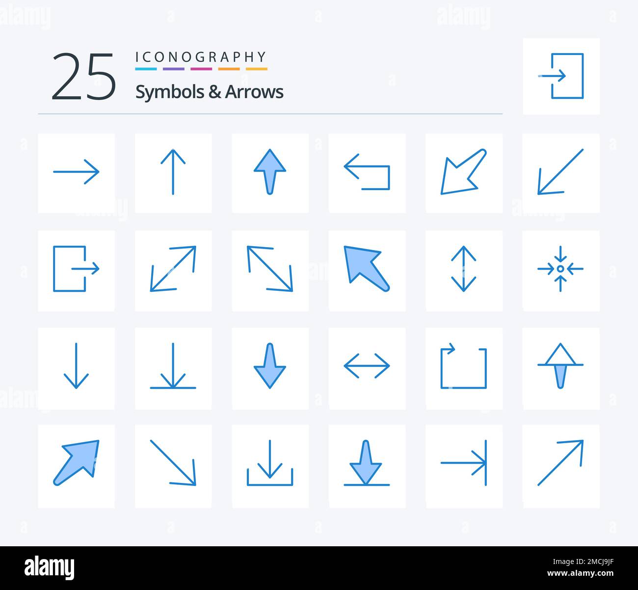 Symbols & Arrows 25 Blue Color icon pack including arrow. corner. arrow ...