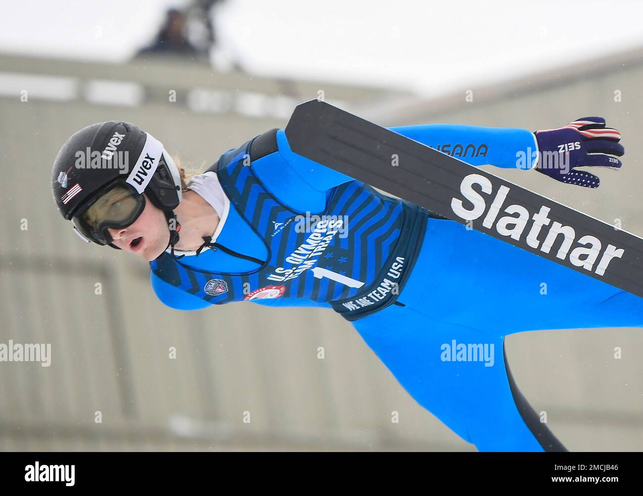 Kevin Bickner competes in the U.S. Olympic ski jumping trials the ...