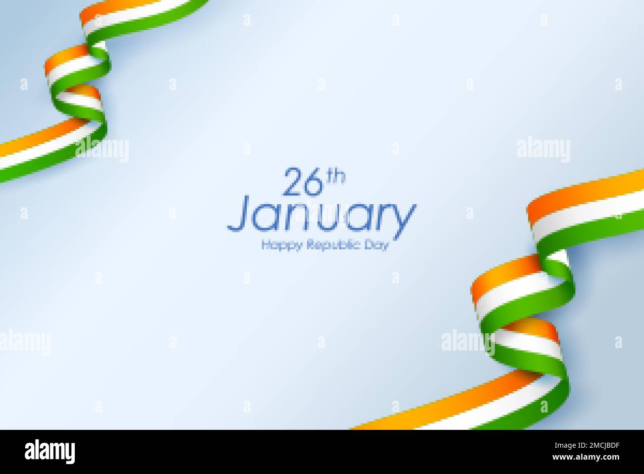 illustration of tricolor banner with Indian flag for 26th January Happy ...