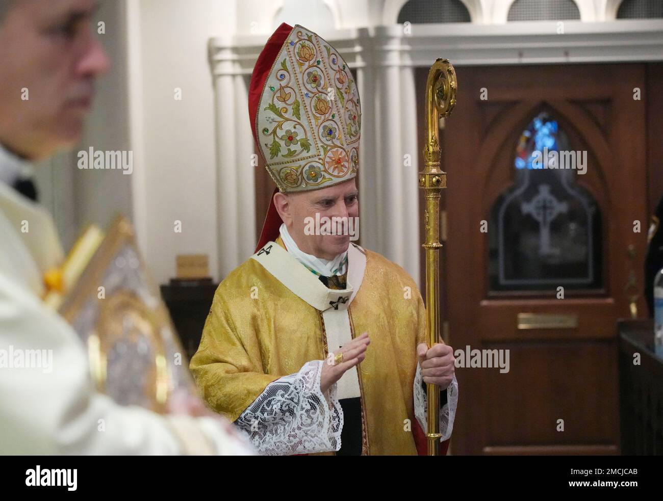 Samuel J. Aquila, archbishop of the archdiocese of Denver, conducts ...