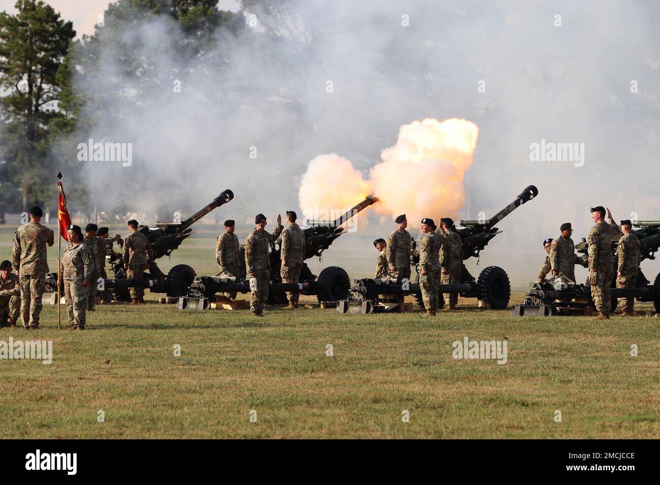 Soldiers assigned to A Battery, 32nd Field Artillery, 1st Brigade ...