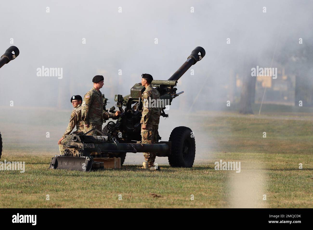 Soldiers assigned to A Battery, 32nd Field Artillery, 1st Brigade ...