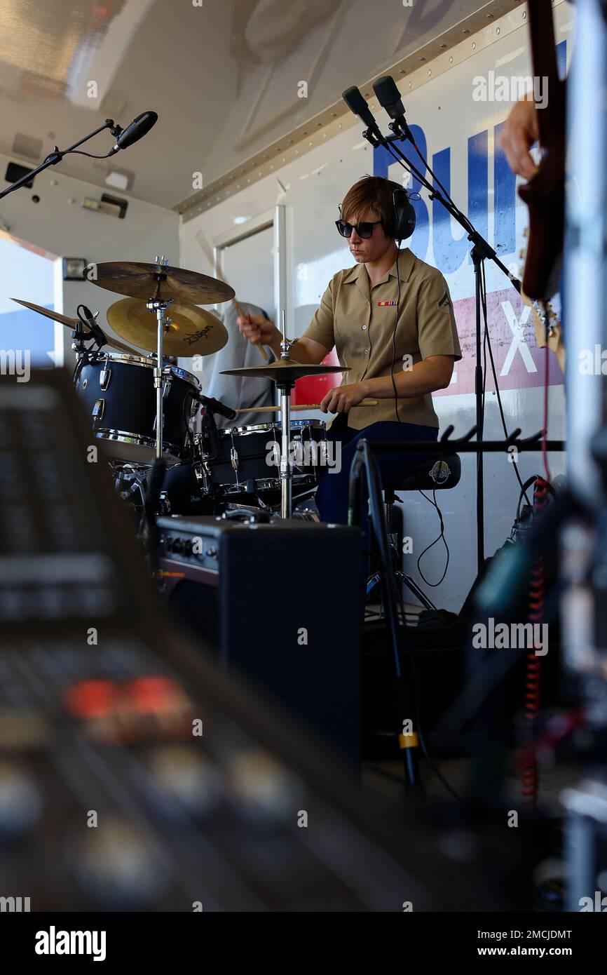 U.S. Marine Corps Lance Cpl. Amanda Sealock, a drummer with the 3rd ...