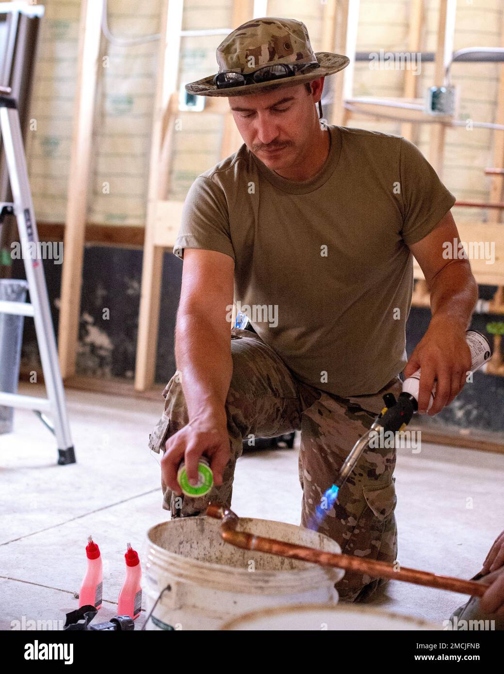 U.S. Air Force Senior Airman Nicholas Schmitz, 133rd Civil Engineer ...
